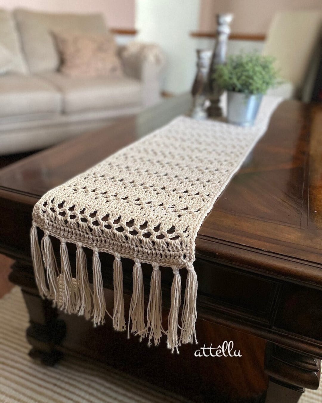 Crochet Table Runner Beautiful Handmade Home Decoration Dining - Etsy