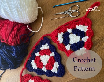 Crochet Independence Day Wreath Pattern - 4th of July - Etsy