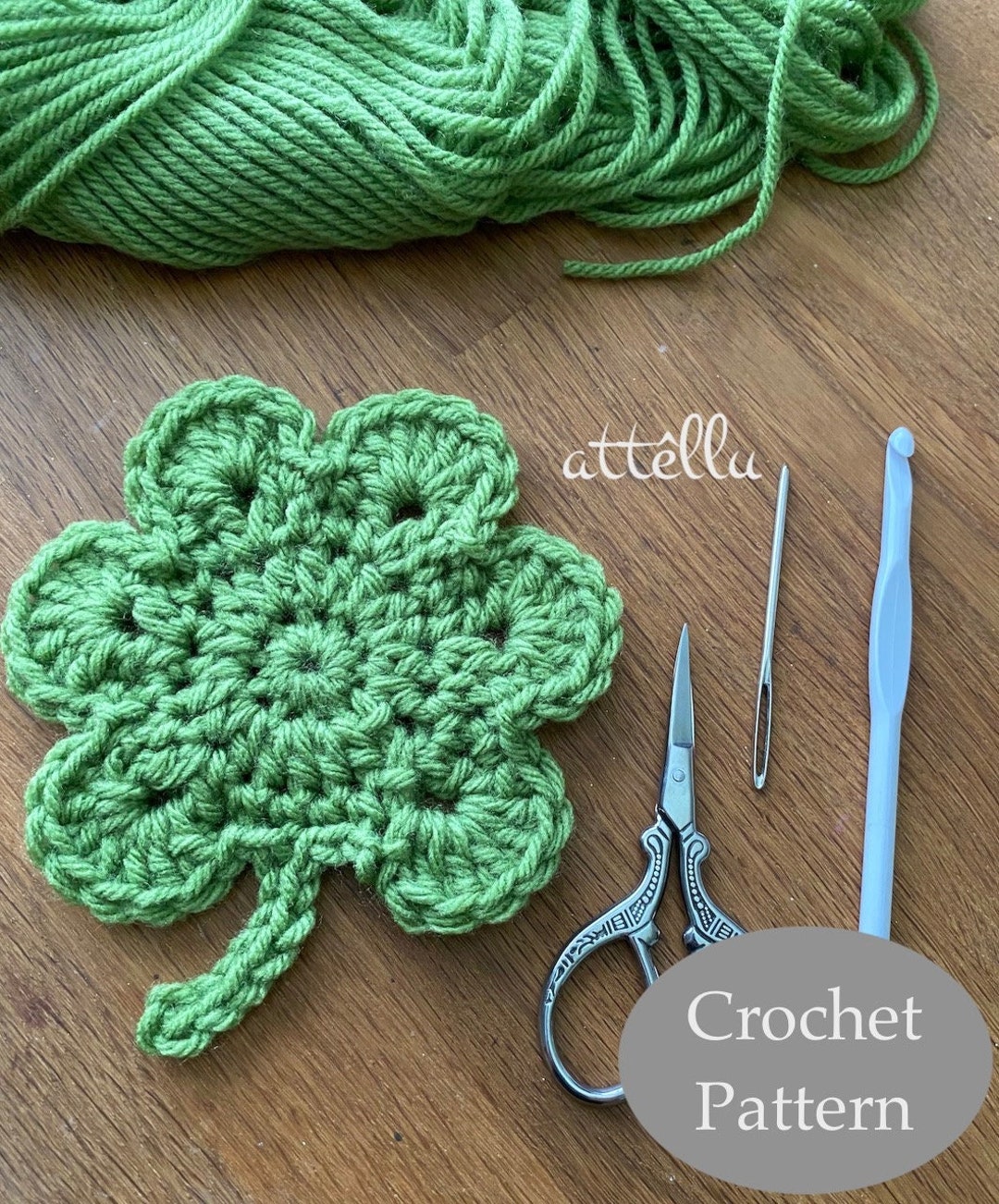 Shamrock Coaster Crochet Pattern, Digital Download St Patrick's Day ...