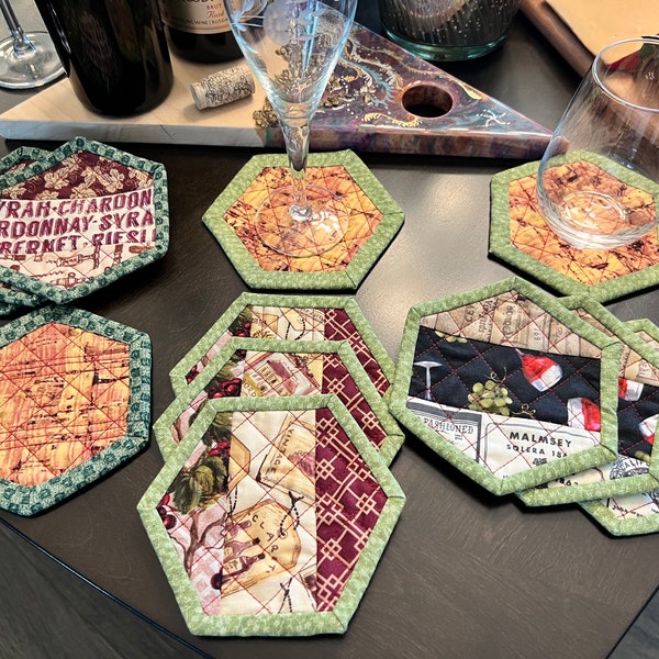 Wine Glass Coaster - Etsy