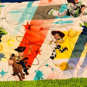 Toy Story Quilt All Cotton, Buzz Lightyear Green Cotton Flannel Backing ...