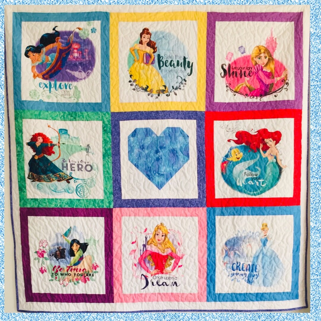 Disney Princess Fabric Panels Custom Pillowcases - Etsy