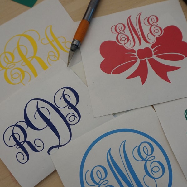 Monogram Wall Decal - Etsy