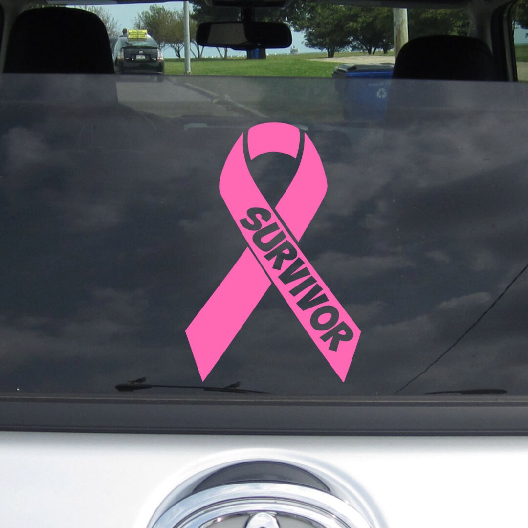 Breast Cancer Awarness Survivor Ribbon Car Sticker Decal - Etsy