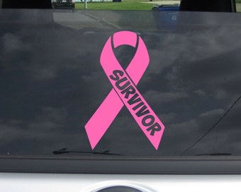 Survivor Cancer Ribbon Vinyl Decal Car Window Decal Laptop - Etsy