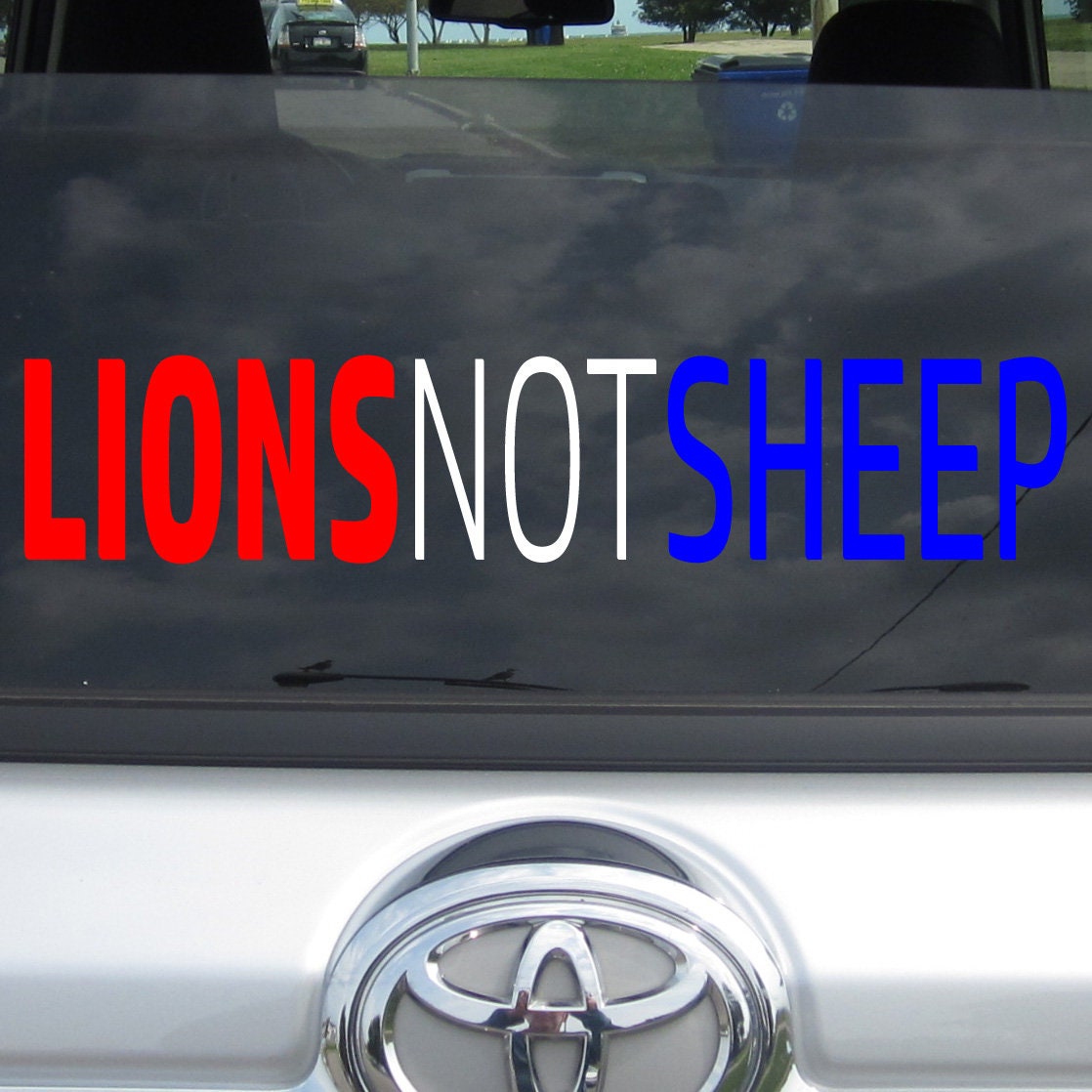 Lions Not Sheep Decal Window Sticker - Etsy