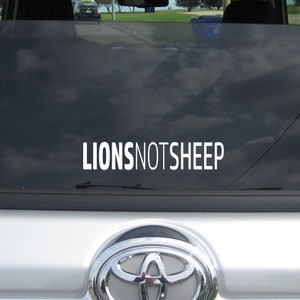 Lions Not Sheep Decal Window Sticker - Etsy