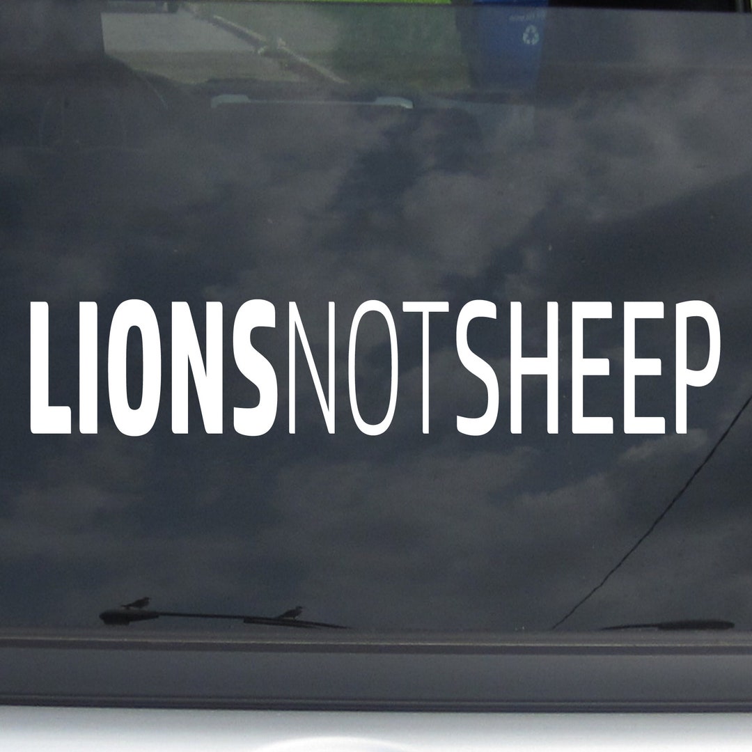 Lions Not Sheep Decal Window Sticker - Etsy
