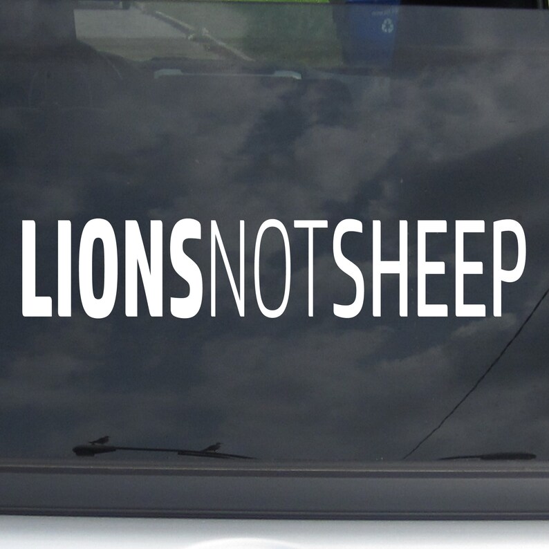 Lions Not Sheep Decal Window Sticker - Etsy