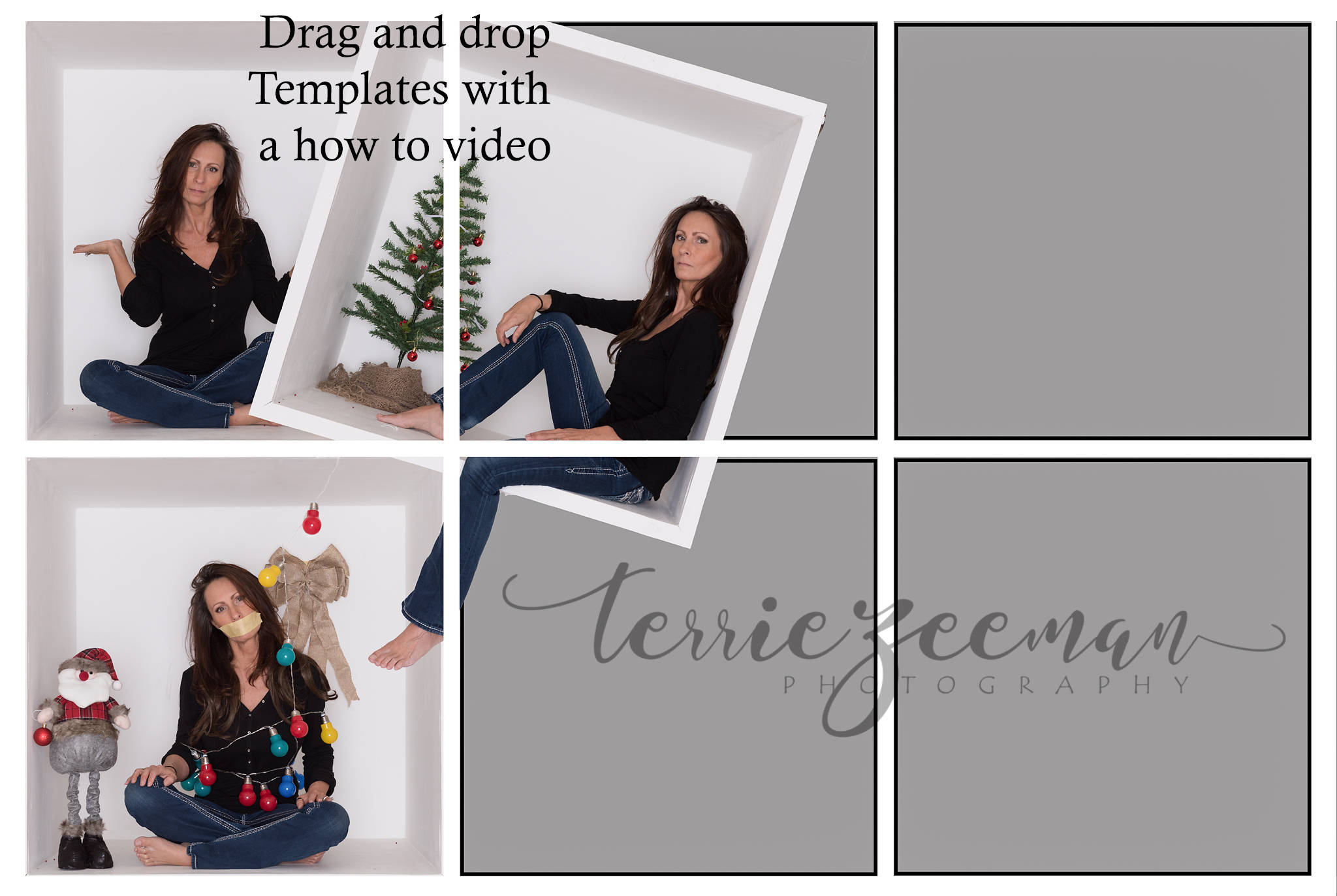 BOX Template Drag and Drop Templates 4 Sizes With Video Tutorial - Etsy