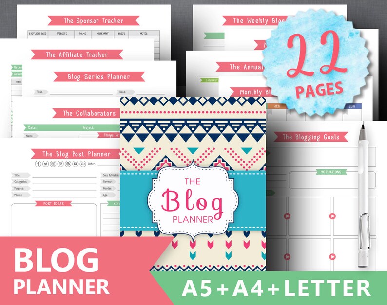 Blog Planner Printable: blogging Planner Blog - Etsy