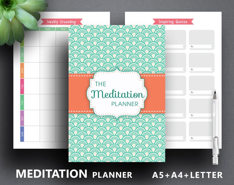 Meditation Planner Printable: mindfulness Journal - Etsy Meditation Planner Printable: mindfulness Journal - Etsy