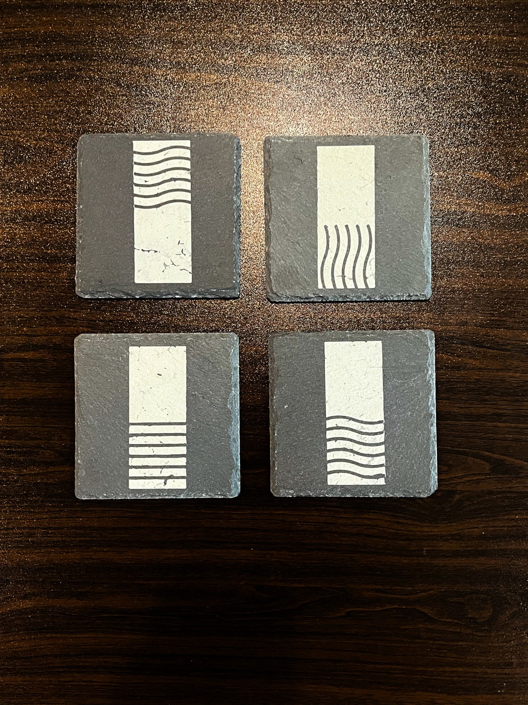 The Fifth Element Inspired Elemental Stones Slate Coaster Set - Etsy
