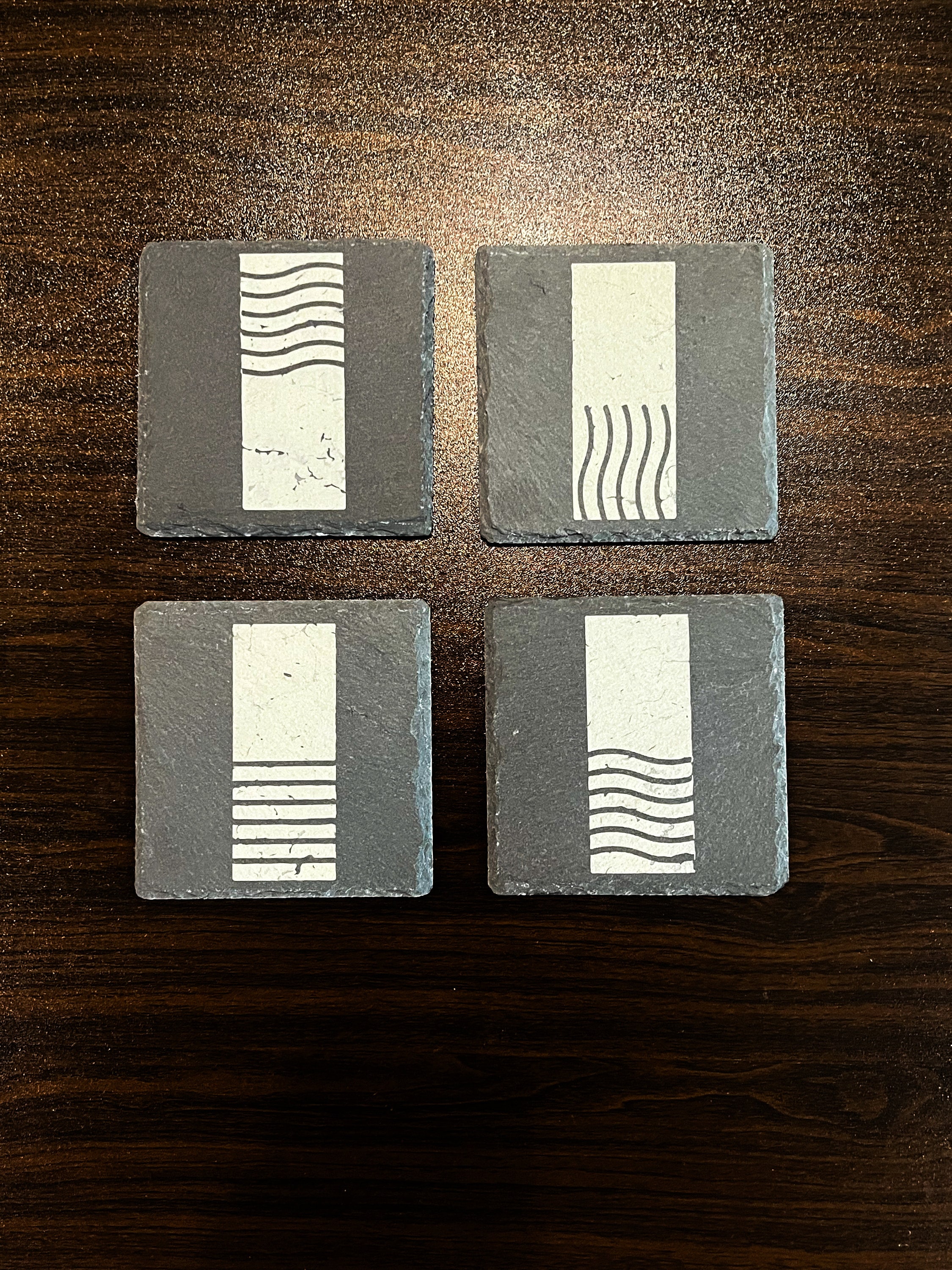 The Fifth Element Inspired Elemental Stones Slate Coaster Set - Etsy