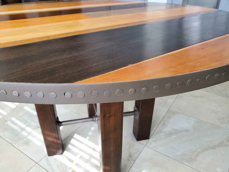 Industrial & Steampunk Wood Pedestal Dining Room Table - Etsy