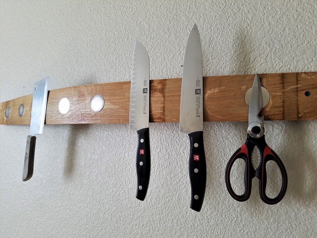 Wine Barrel Stave Magnetic Knife/utensil/spice/tool Holder - Etsy