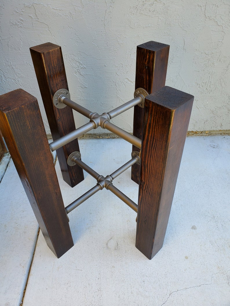 Industrial & Steampunk Wood Pedestal Dining Room Table - Etsy