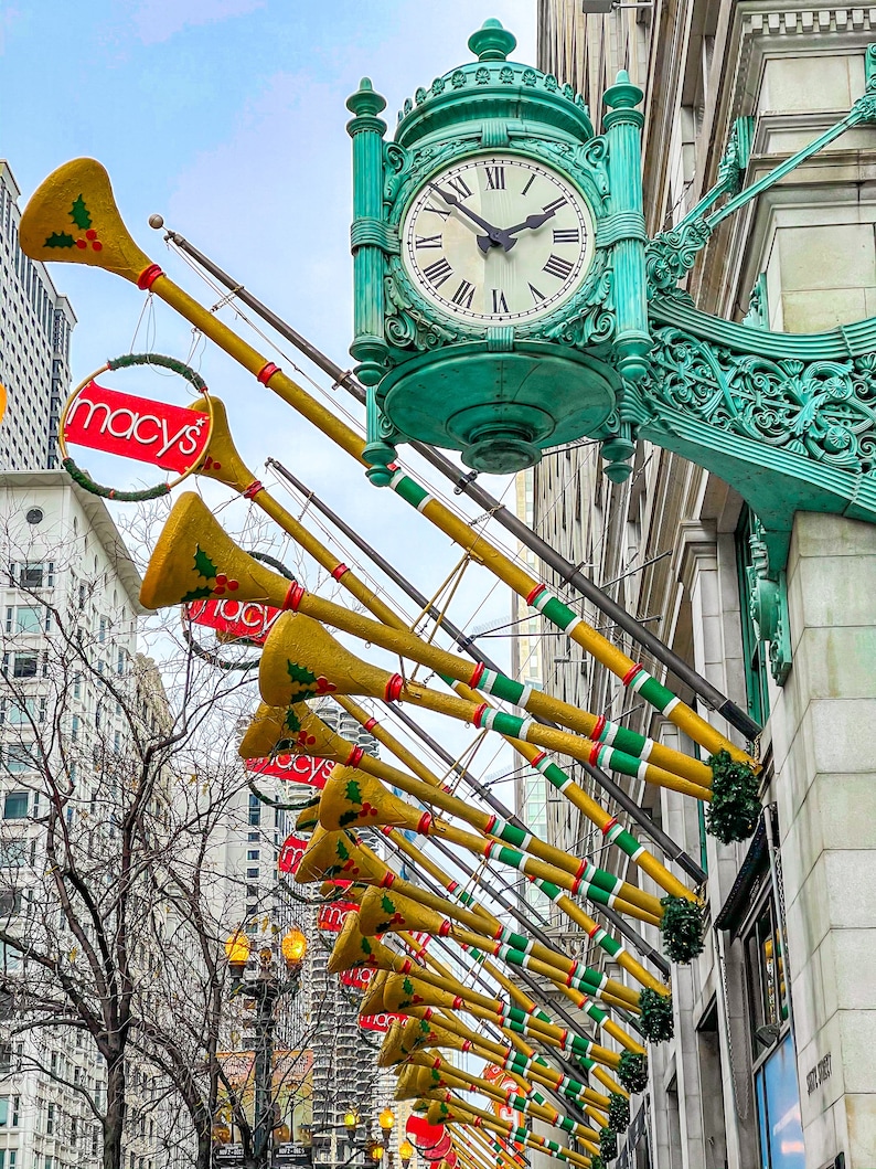 Marshall Fields Clock Print, State Street Chicago Photo, Chicago Macy's ...