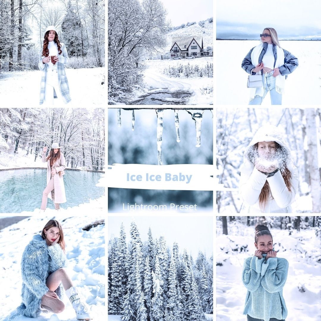 Ice Ice Baby Lightroom Preset, Snow Preset, Cold Winter Mobile Filter ...