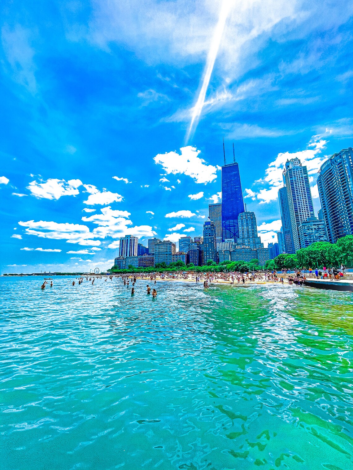 Oak Street Beach, Chicago Photography, Chicago Skyline Prints, Lake ...