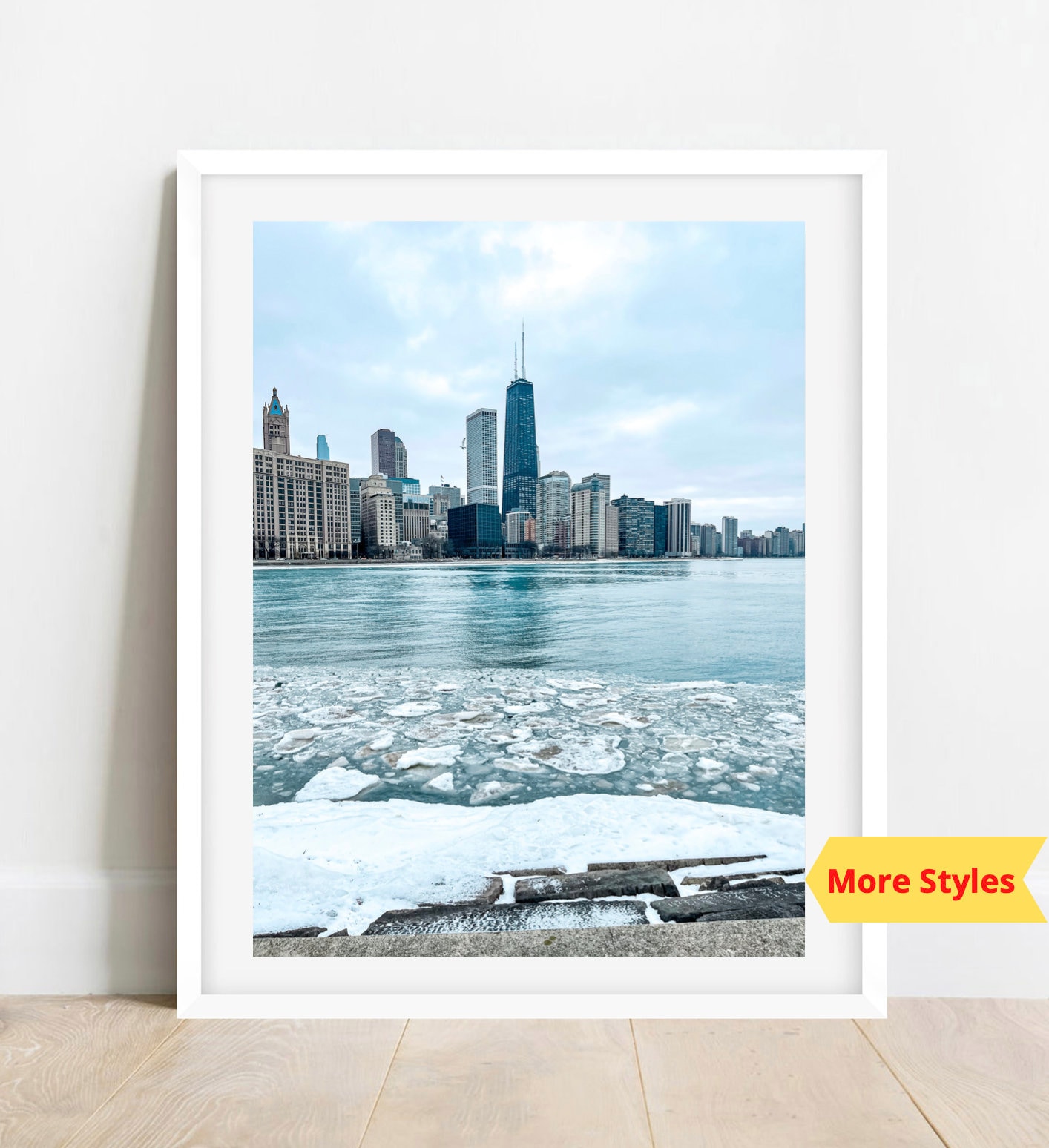Chicago Skyline Photography, John Hancock Print, Chicago Winter Photo ...