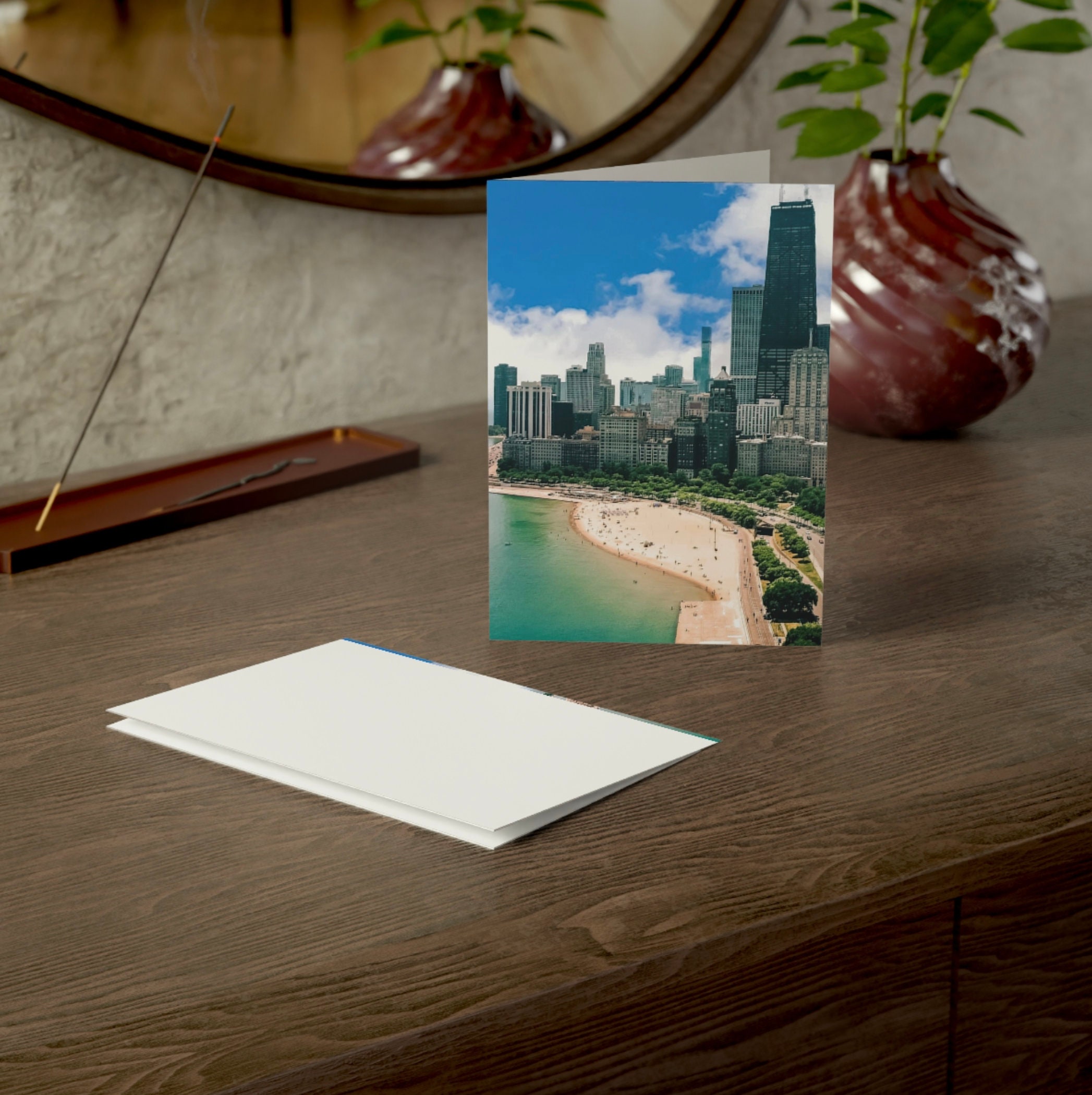 Chicago Skyline Folded Greeting Cards (1, 10, 30, and 50pcs), Chicago ...