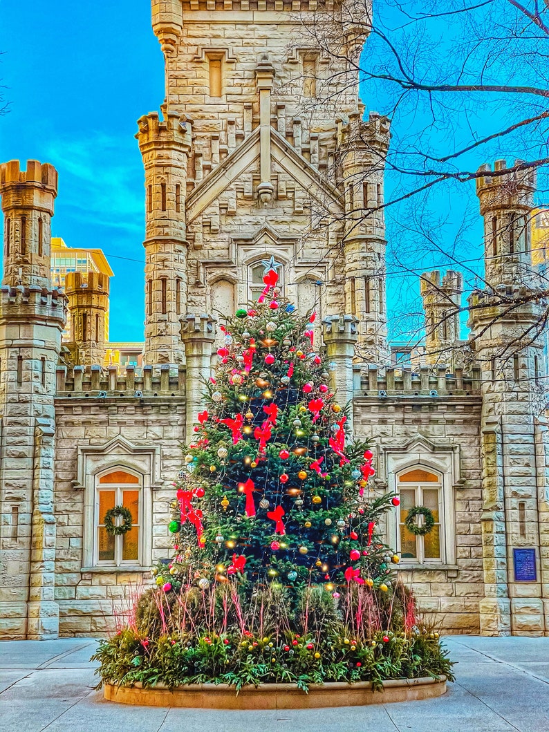 Chicago Water Tower Christmas Tree, Chicago Photography, Chicago Wall ...