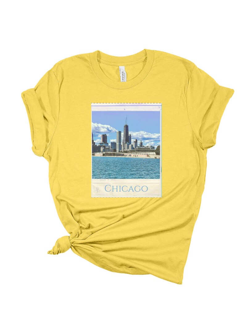 Chicago Skyline Newspaper Photo T-shirt, Chicago T-shirts, Chicago ...