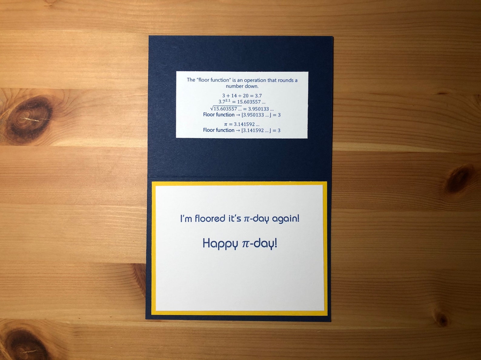 Pi-day Card / Happy Pi Day! / Math Pi Card - Etsy