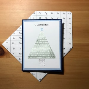 Science Christmas Card - "o Chemistree" Christmas/holiday Tree Card ...