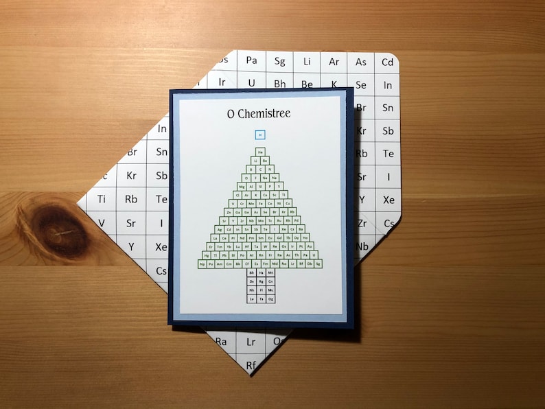 Science Christmas Card o Chemistree - Etsy
