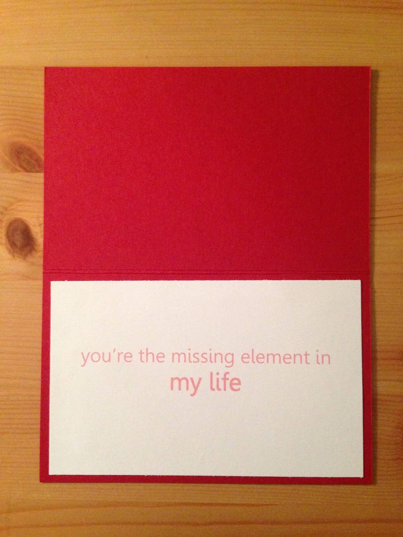 Chemistry Valentine's Card Science Valentine's Card - Etsy