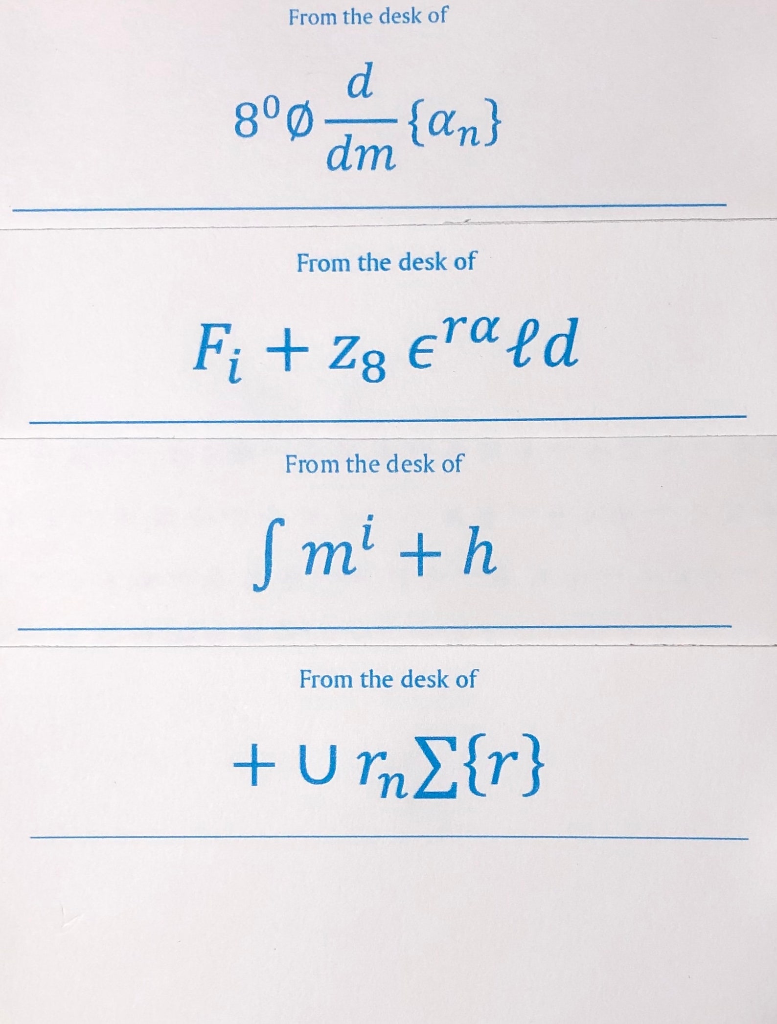 Teacher Appreciation Gift Math Teacher Gift From the Desk of Stationery ...