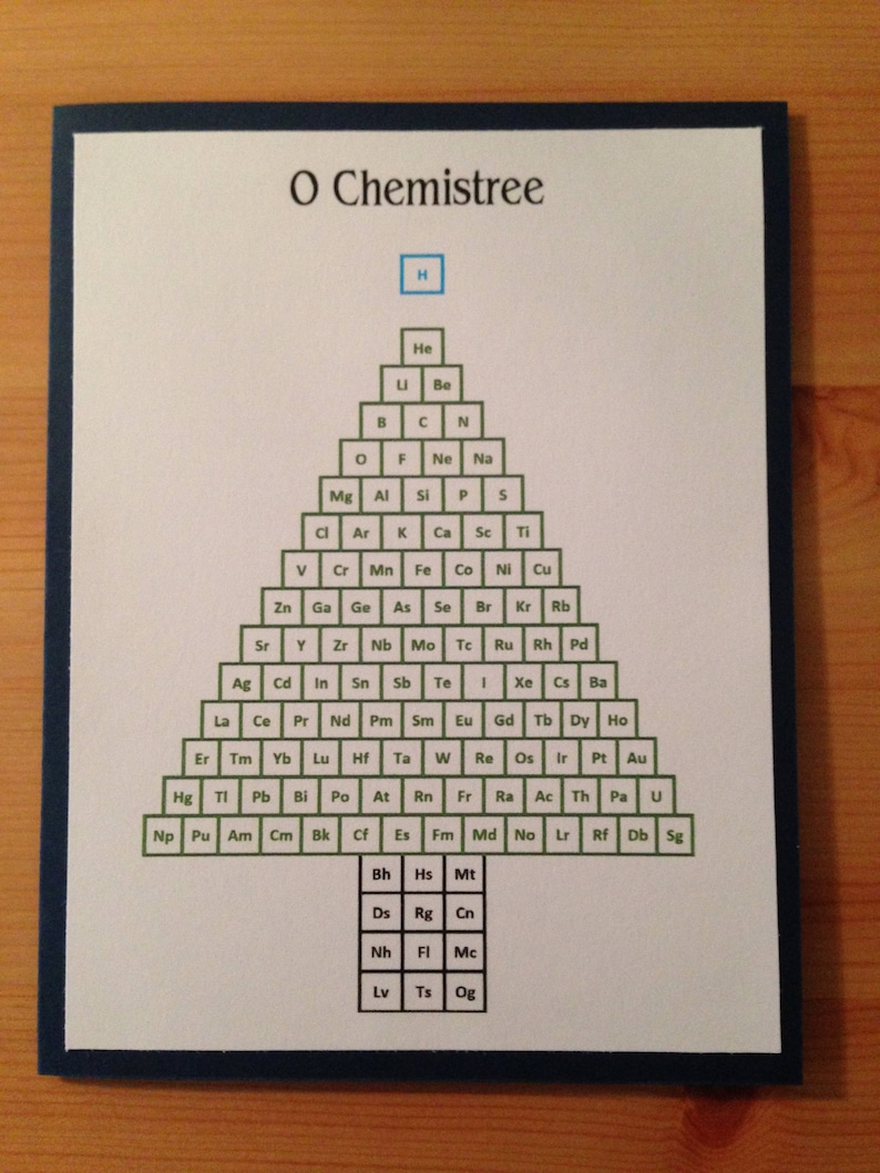 Science Christmas Card O Chemistree | Etsy