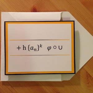 Thank You - Math Themed Thank You Card - Geek Thank You Card - Maths ...
