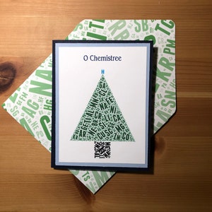 Science Christmas Card - "o Chemistree" Christmas/holiday Tree Card ...