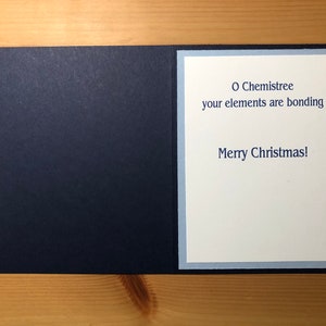 Science Christmas Card - "o Chemistree" Christmas/holiday Tree Card ...