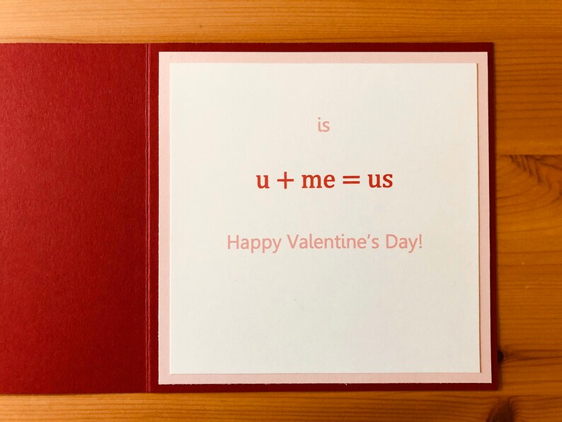 Math Anniversary Card Love Formula Card Math Love Card | Etsy