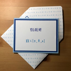 Math Anniversary Card Math Love Card Math Birthday Card - Etsy