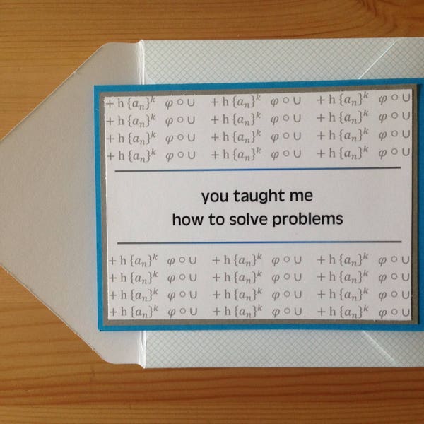 Thank You Math Themed Thank You Card Geek Thank You Card Maths Thank ...