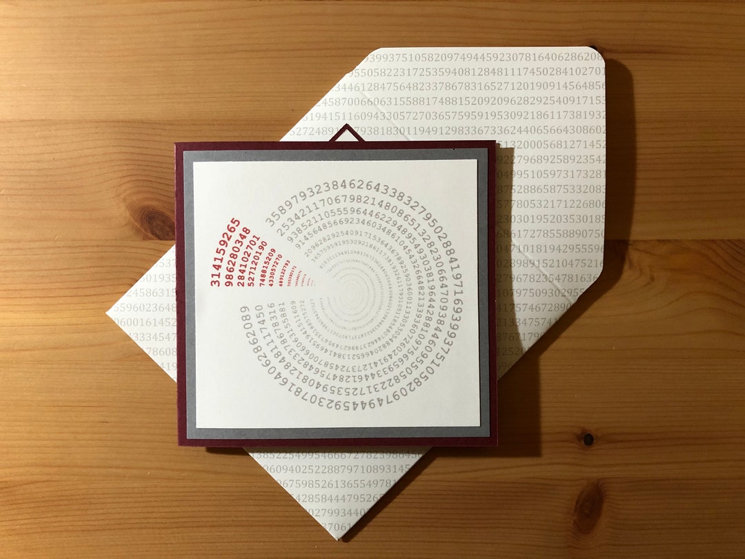 Math Valentine's Card - Math Anniversary Card - Pi Card - Pi Day Card ...