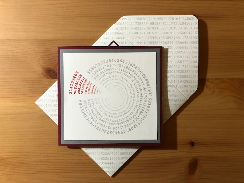 Math Valentine's Card - Math Anniversary Card - Pi Card - Pi Day Card ...