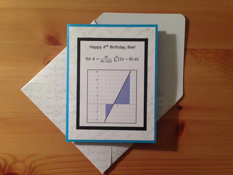 CUSTOM Math Card Custom order for math themed greeting cards | Etsy