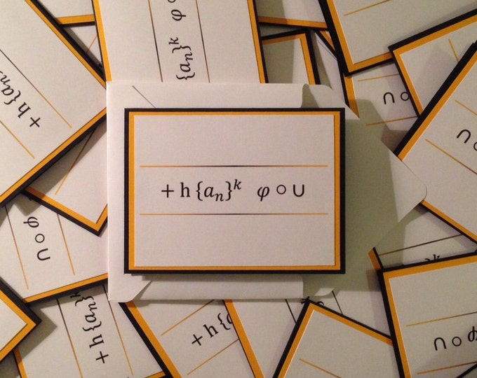 Thank You - Math Themed Thank You Cards - BULK - Geek Thank You Cards ...