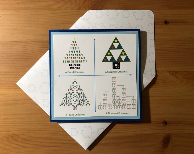 Math Christmas Card - Math Holiday Card - Fractal Christmas - Fractal ...