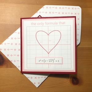 Math Anniversary Card - Love Formula Card - Math Love Card - Etsy