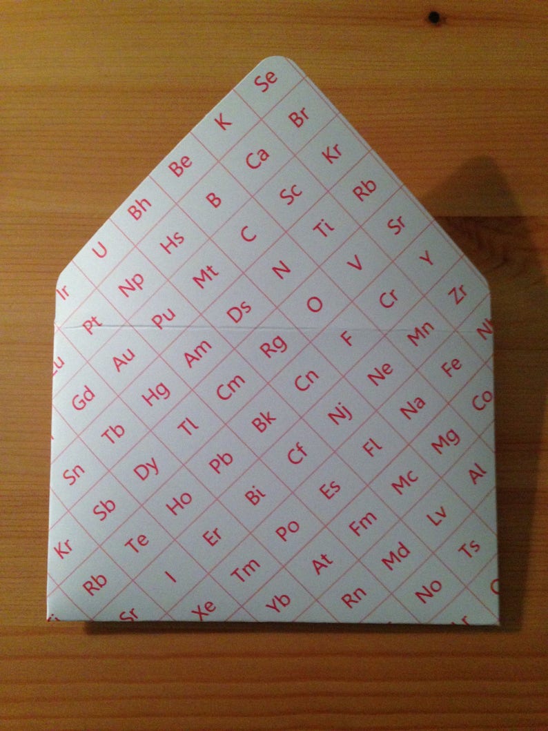 Chemistry Valentine's Card Science Valentine's Card - Etsy