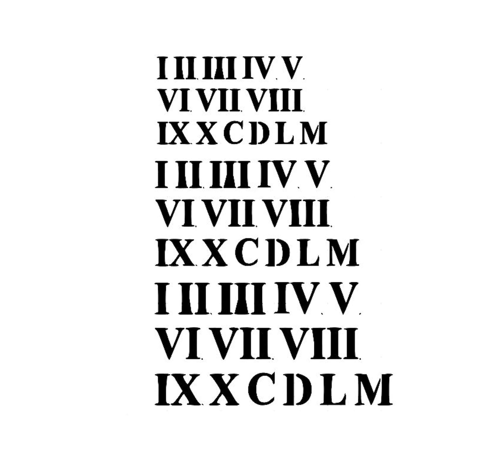 STENCILS Crafts Templates Scrapbooking Card Making Lettering ROMAN ...