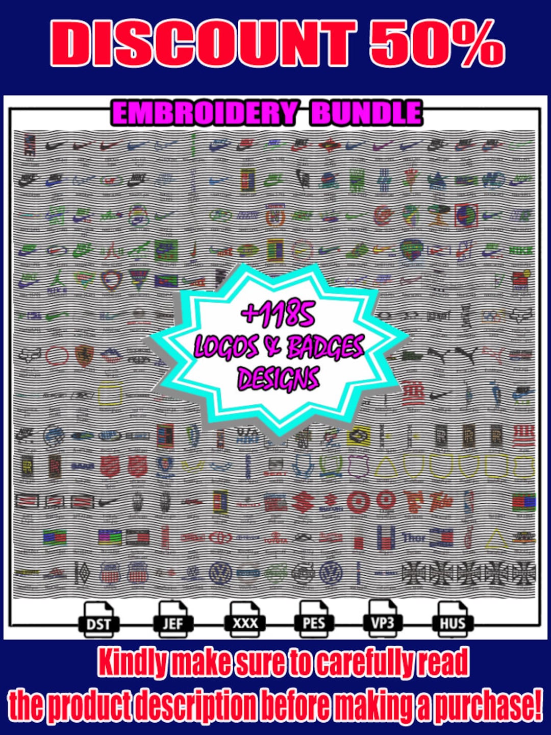 1185 Luxury Embroidery Logos & Badges Design Bundle, Brand Logo ...