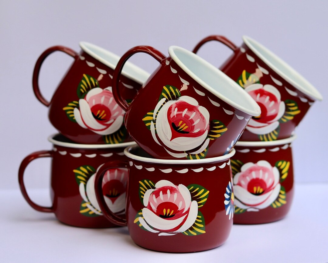 Canal Roses Traditional English Canal Ware Hand-painted RED - Etsy